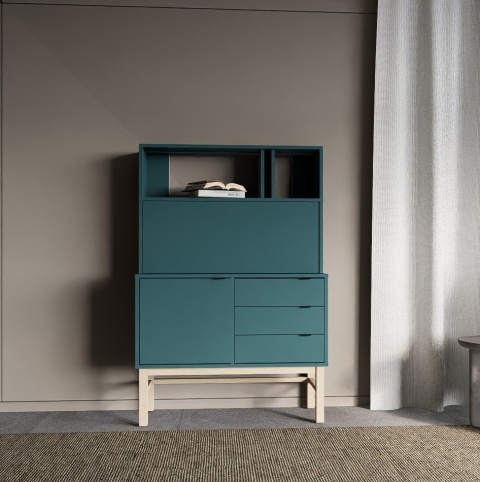 SEK-MODEL-1 - sekretarzyk, zamykane biurko z szafką i szufladami ...